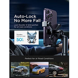 AINOPE Cup Holder Phone Mount Gravity Cup Phone Holder for Car Auto Lock Cupholder Phone Holder for Car Cell Phone Holder Car Cup Holder Compatible with iPhone Samsung Phones