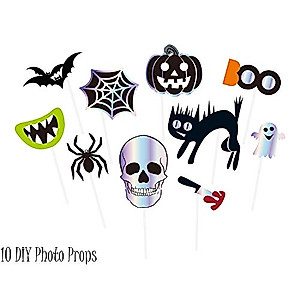 Serves 30 | Complete Party Pack | Halloween Iridescent Spider Web | 9" Dinner Paper Plates | 7" Dessert Paper Plates | 9 oz Cups | 3 Ply Napkins | 2 Table Cover | Halloween Banner | Halloween Party Decorations Halloween Party Theme