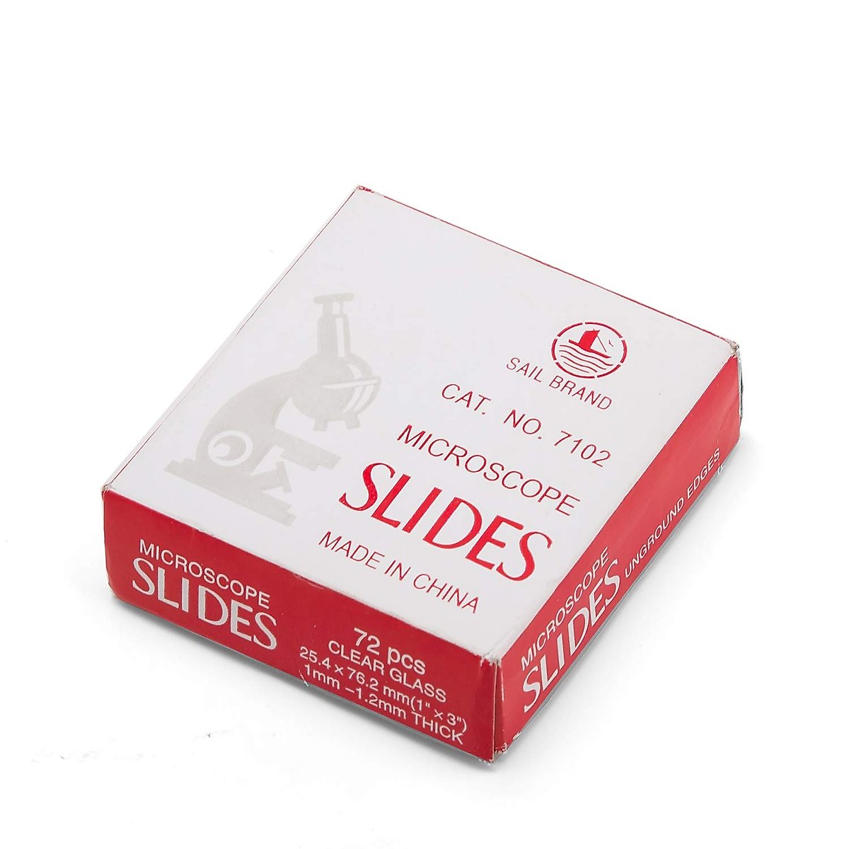 Swift Microscope Slides Kit with 72 Pre-Cleaned Blank Slides and 100 Glass Coverslips, Ground Edges