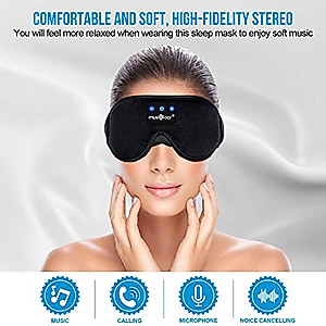 MUSICOZY Sleep Headphones Bluetooth Headband Sleeping Headphones Sleep Mask, Breathable Sleeping Eye Mask for Side Sleepers Men Women Travel Cool Tech Gadgets Unique Gifts Boys Girls, Pack of 2