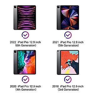 Darno 2-Pack No Notch Full Coverage Screen Protector For iPad Pro 12.9 inch 6th/5th/4th/3rd Generation, Microphone Hole Only, HD Tempered Glass With Alignment Frame(2022/2021/2020/2018)