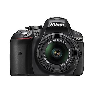 Nikon D5300 24.2 MP CMOS Digital SLR Camera with 18-55mm f/3.5-5.6G ED VR Auto Focus-S DX NIKKOR Zoom Lens (Black) (Renewed)
