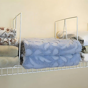 Evelots 8 Pack Wire Shelf Dividers for Closet/Office/Pantry/Garage-New & Improved-Vertical Storage/Organization-Easy No Tool Install-Plastic Coated Steel