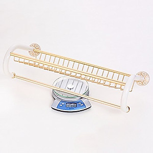 OMOONS European-Style Aluminum-Magnesium Alloy Towel Rack Wall Mounted Bathroom Fittings Towel Shelf/Gold