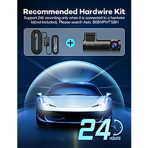 OMBAR Dash Cam 2K Built-in WiFi, Dash Camera for Cars with 0.96" LCD Display, Car Camera with 64G SD Card, Night Vision, Loop Recording, G-Sensor, 24 Hours Parking Monitor, APP, 150°Wide Angle