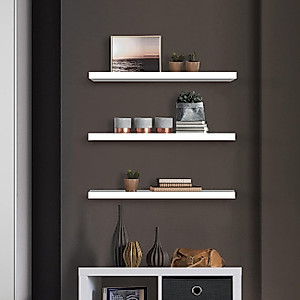 UTOKON 3PCS Wood Wall Floating Shelf,Fashion Storage Organizer Shelves for Home Living Room Bedroom Study Decoration.