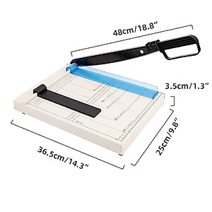 Paper Cutter A4 Cut Length, Easy to Use Lightweight Guillotine Style and Trimmer with 8 Sheet Capacity, Paper Cutter Slider Labels Photo Cardstock Crafts for Home or Small Business