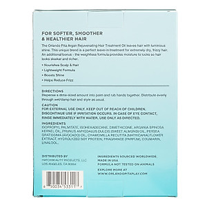 ORLANDO PITA Argan Oil Glossing Serum, Moisturizing, Softening, & Shine-Enhancing for Smoother, More Manageable, & Overall Healthier Hair, Rejuvenating Leave-In Treatment, 2 Pack (5.2 Fl Oz Each)
