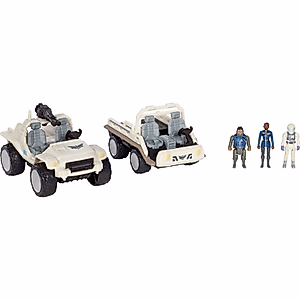 Mattel Disney and Pixar Lightyear Small Vehicles & Figures Pack, 2 All-Terrain Trucks & 3 Character Figures, Hyperspeed Series