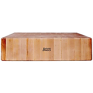 John Boos Block BB01 Classic Reversible Maple Wood End Grain Chopping Block, 24 Inches x 24 Inches x 6 Inches