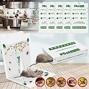 Protecker Mouse Trap,Pest Control Traps,Professional Strength Mouse Glue Traps ,Mice Rat Moths Bugs Insects Bed Bugs Spiders Cockroaches Snake Glue Traps for House Indoor Outdoor ,Non-Toxic&Pet Safe
