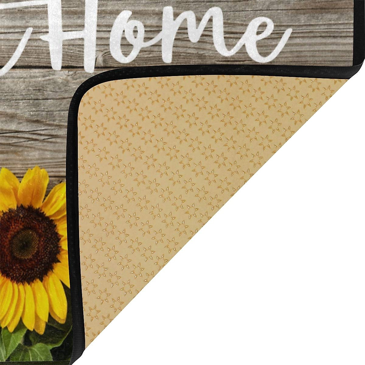 Sunflower Kitchen Rug Floor Mat Washable Home Sweet Home Kitchen Mats for Floor Non Slip Cushion Comfort Mat Farmhouse Sunflower Kitchen Decor Accessories 20x39 in