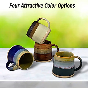 Farmhouse Bright Matte Speckle Glaze Mug Coffee Mugs Unique Color Reusable Coffee Cup with Comfortable Handle, Best Gifts for Men & Women, Gamers, Fathers, Coffee Enthusiasts, Chocolate Tone