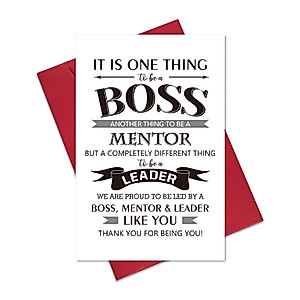 Ogeby Funny Boss Day Cards Gifts for Boss Women Men, Happy Boss’s Day Card Gifts for Him Her, Boss Appreciation Card for Leader Mentor, Boss Thank You