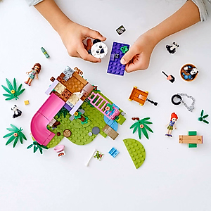 LEGO Friends Panda Jungle Tree House 41422 Building Toy; Includes 3 Panda Minifigures for KidsWho Love Wildlife Animals Friends Mia and Olivia (265 Pieces)