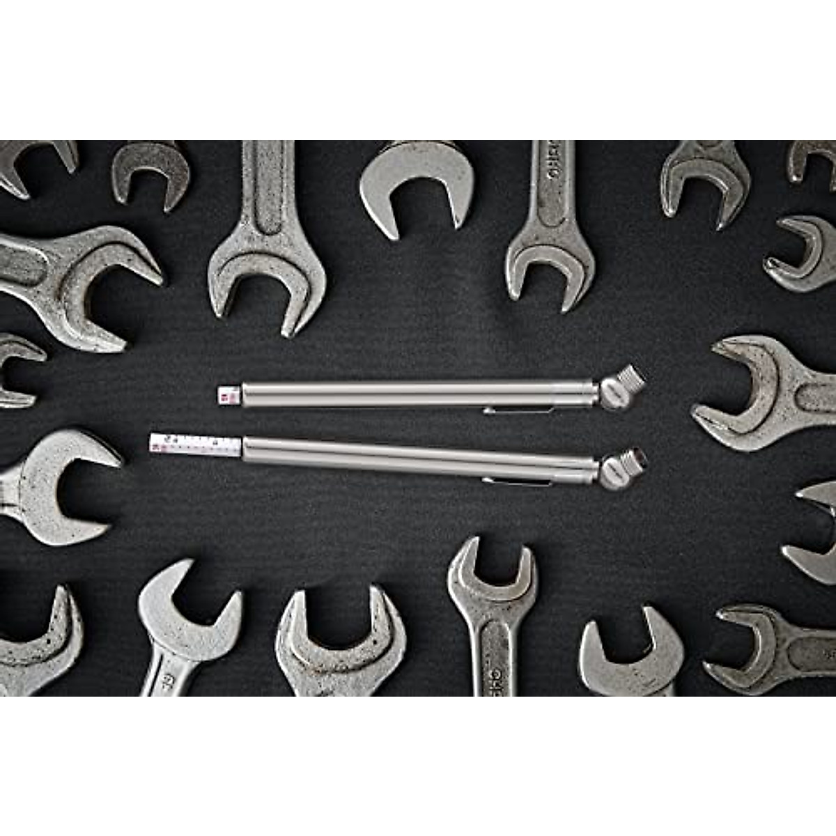 2 Pack - Pencil Tire High Pressure Gauge (10PSI-75PSI) Heavy Duty Stainless Steel Body and All Metal Made Nozzle with 4 Replacement Tire Caps