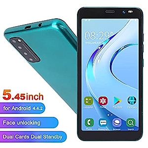 SHYEKYO Dual Cards Dual Standby Smartphone, Dual-core CPU Phone 8GB+128GB Optimized Processor Face Unlock Smartphone for Daily Use for Experiencing Different Apps(Green)