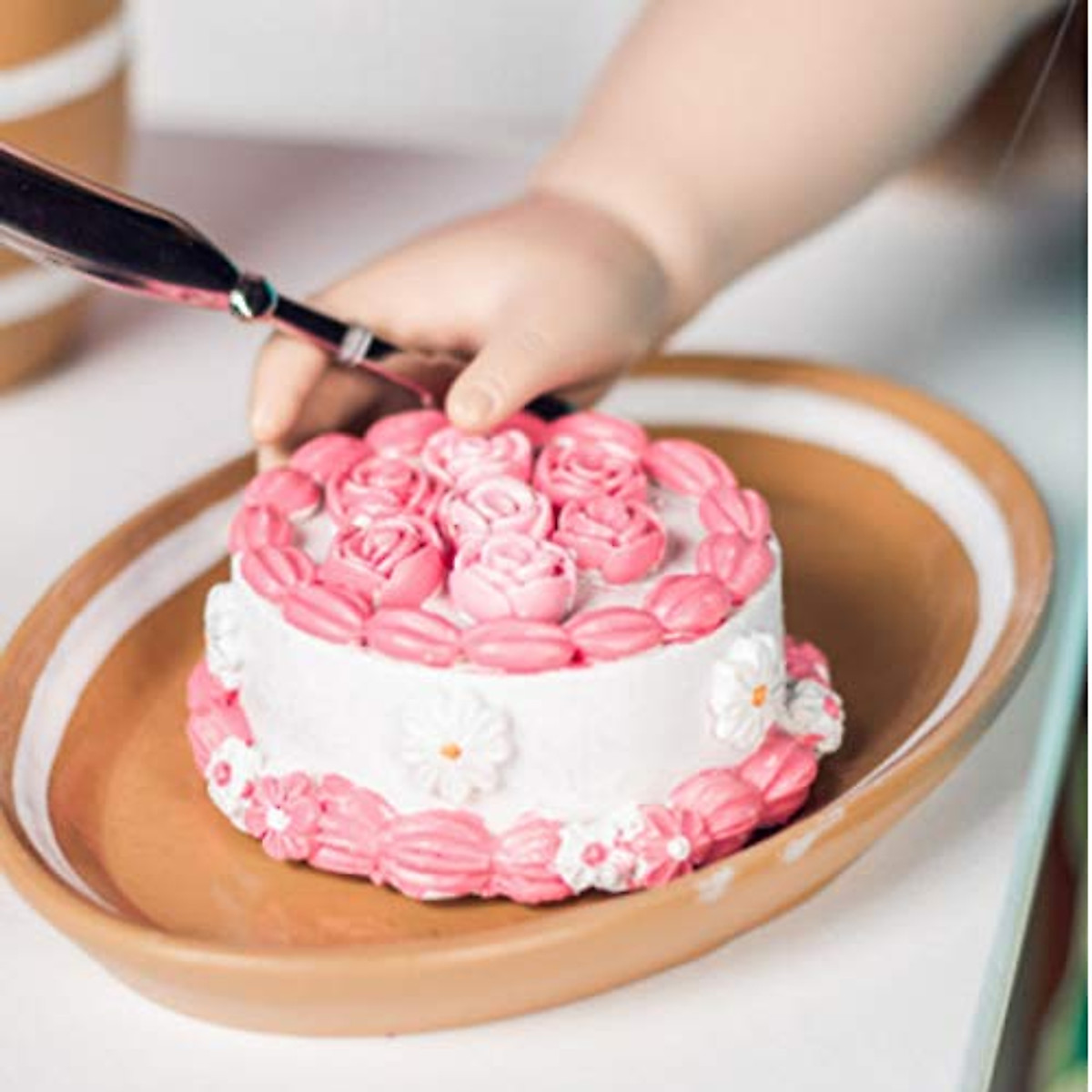 The Queen's Treasures 18 Inch Doll Bakery Food Accessories, 4 Mini Cupcakes and Party Cake with 2 Bakery Boxes,Compatible with American Girl Furniture