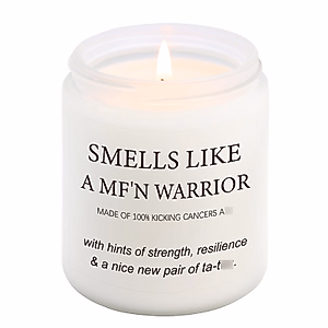 Breast Cancer Gifts for Woman - Cancer Care Gifts, Cancer Comfort, After Breast Surgery Recovery Gifts for Women, Chemo Patients, Breast Cancer Survivor Gifts, Lavender Scented Candle