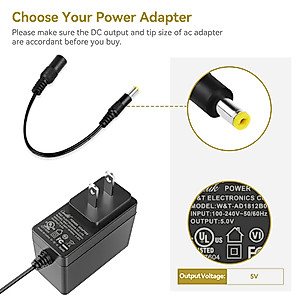 Omilik 5V AC Adapter for Kodak EASYSHARE M381 M753 M763 M873 M883 V1003 M853 MD853 MD863 M863 M340 Zi8 Video Camera P820 D830 8261760 P850 Digital Frame Kodak EasyShare MX1063 M1093IS M 381 M381