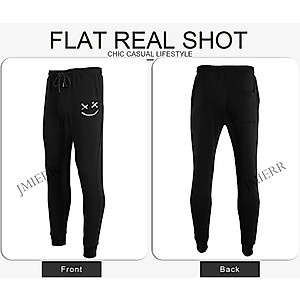 JMIERR Mens Sweatpants Tapered Track Gym Running Joggers Sweat Pants Athletic Pants with Drawstring and Pockets 2024, XL, Black