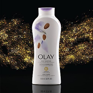 Body Wash for Women by Olay, Daily Moisture with Almond Milk Body Wash, 22 oz, (4 Count)