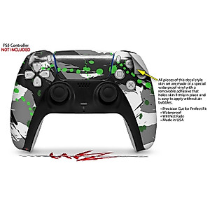 WraptorSkinz Skin Wrap compatible with Sony PS5 DualSense Controller Abstract 02 Green (CONTROLLER NOT INCLUDED)