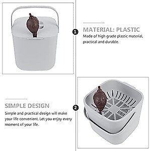 UPKOCH 1 Set Mini Small Trash Can Wastebasket Tea Residue Filter Bucket Tea Residue Garbage Can Chinese Tea Accessory Garbage Container Recycle Bin for Kitchen Home Grey