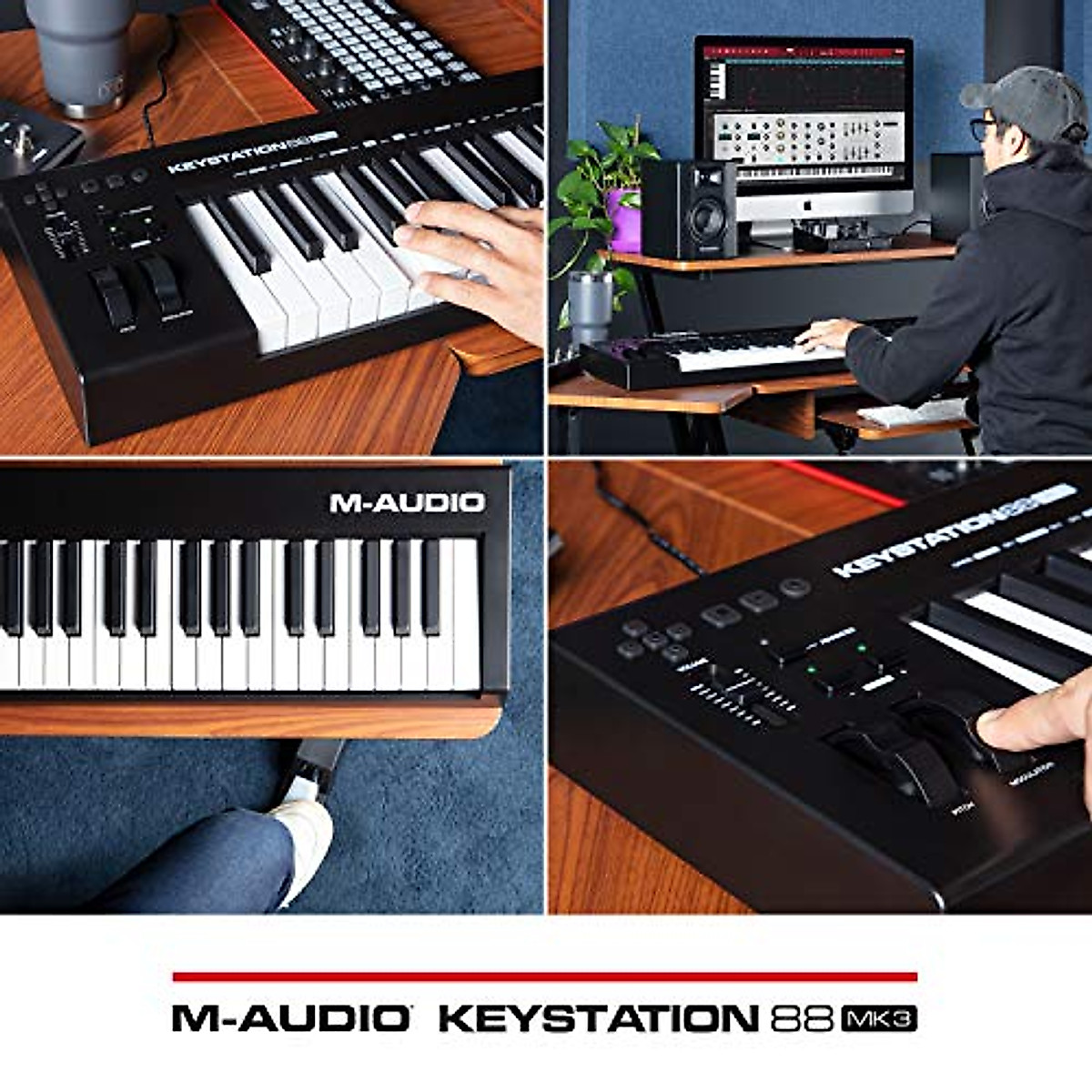 M-Audio Keystation 88 MK3 – 88 Key Semi Weighted MIDI Keyboard Controller for Complete Command of Virtual Synthesizers and DAW parameters