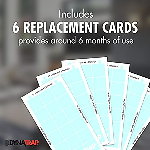 DynaTrap 230093 Replacement StickyTech Glue Cards for Flylight Indoor Plug-In Fly and Flying Insects Trap for Indoor DynaTrap Models DT3009 and DT3019 - 6 Pack