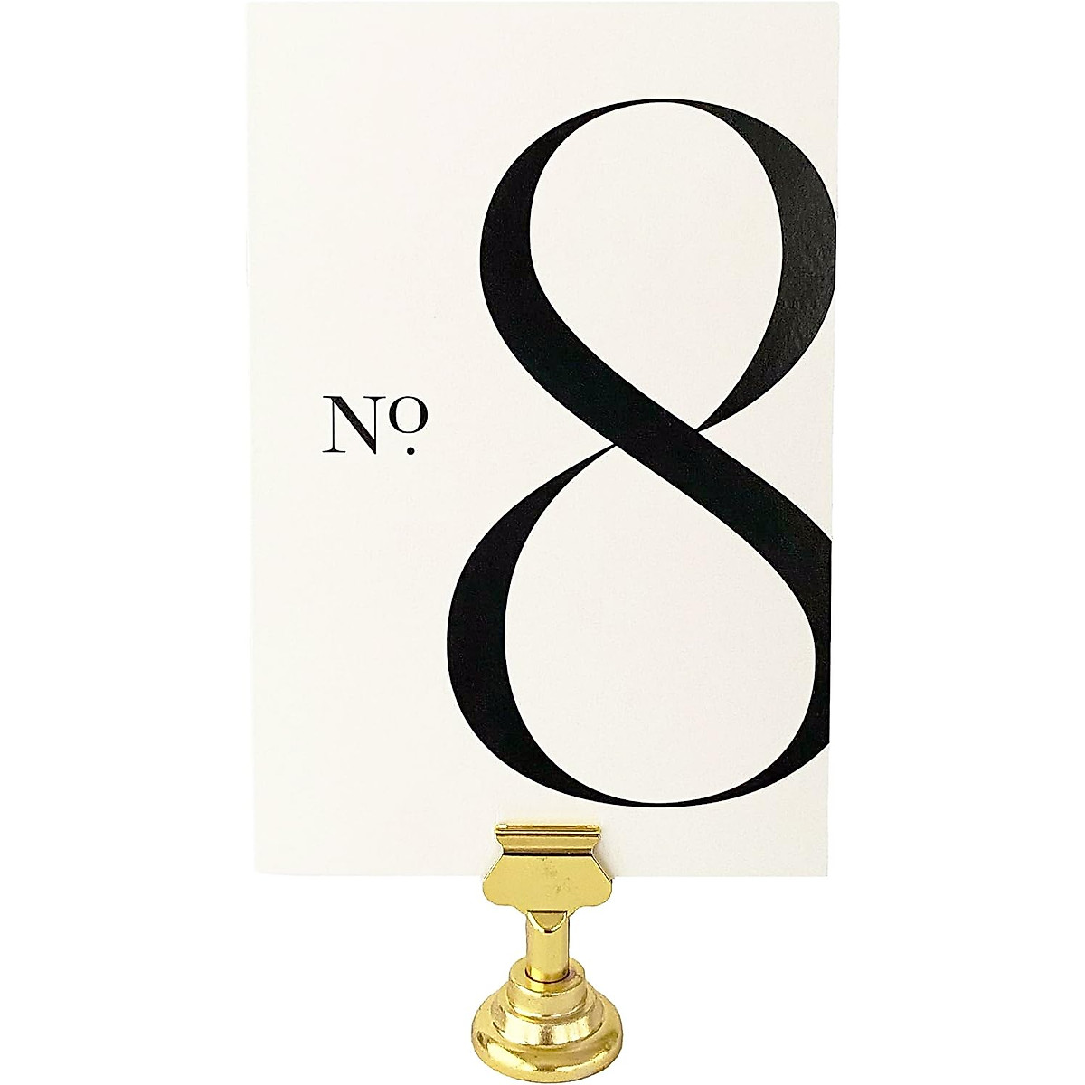 Weekend Paper Co.™ Modern Table Numbers, Single Sided 4x6 Modern Design, Black Matte Ink, Numbers 1-25 plus 3 BONUS signs for Your Wedding, Reception, Anniversary, Birthday Party or Any Celebration!