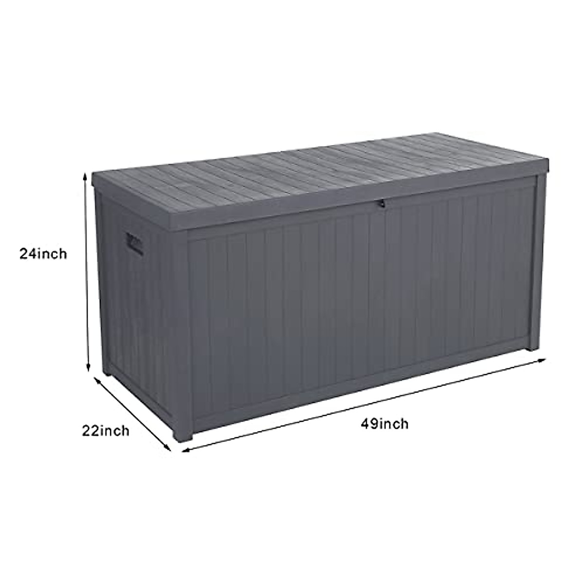 YANVCXRF 113gal 430L Outdoor Garden Plastic Storage Deck Box Chest Tools Cushions Toys Lockable Seat Waterproof