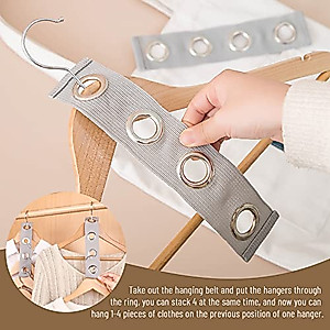 Closet Hanger Organizers, Space Saving Clothes Hanger Connector Hooks, Heavy Duty Hanger Extenders, Closet Hangers Space Savers for Shirts Pants (10)