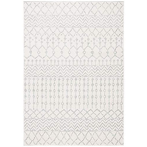 SAFAVIEH Tulum Collection 6' x 9' Ivory / Light Grey TUL270D Moroccan Boho Distressed Non-Shedding Living Room Bedroom Dining Home Office Area Rug