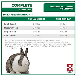 Purina Rabbit Food Complete Pellets, 25 lb