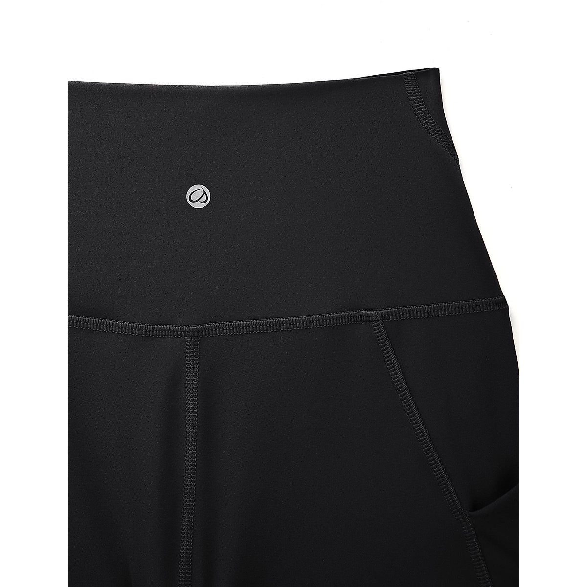 CRZ YOGA Women's Butterluxe Biker Shorts 8 Inches - High Waisted Workout Yoga Shorts Side Pockets Volleyball Buttery Soft Black Medium