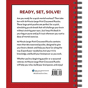 Brain Games - 10 Minute: Large Print Crossword Puzzles (Volume 1)