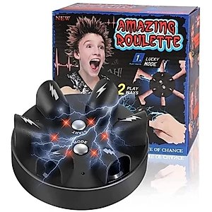 Shock Roulette Party Game - Electric Finger Lie Detector, Test Shock Finger Game, Lucky Electric Shock Six-Finger Heartbeat Lie Detector, The Cogs of Fate Party Shot Drinking Game (1 pc)