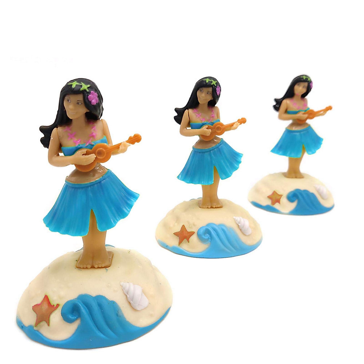 shuaiyin Hawaii Dancing Girl - Solar Powered Hula Girl Swinging Bobble Toy, Dashboard Hula Doll Girl, Car Ornaments Dolls