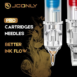 Jconly 100pcs Tattoo Cartridge Needles Mixed Size 3RL 5RL 7RL 9RL 3RS 5RS 7RS 9RS 7M1 9M1 for Line Shader Magnum…