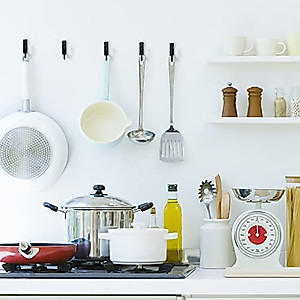 Wall Mounted Single Hook Robe Hooks Metal Coat Hooks and Screws for Hanging Key Jewelry Cup Cloth Bag Cap,40 Pieces (Black)