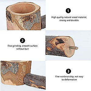 Happyyami 1 Pc Bird Food Bowl Bird cage Food Dish Birds Food Bowl Birds Feeding Dispenser Hamster Ladder Toy Bird Water Container Bird Feeding Dish Cups Pigeon Rest Vertical Wood Stand