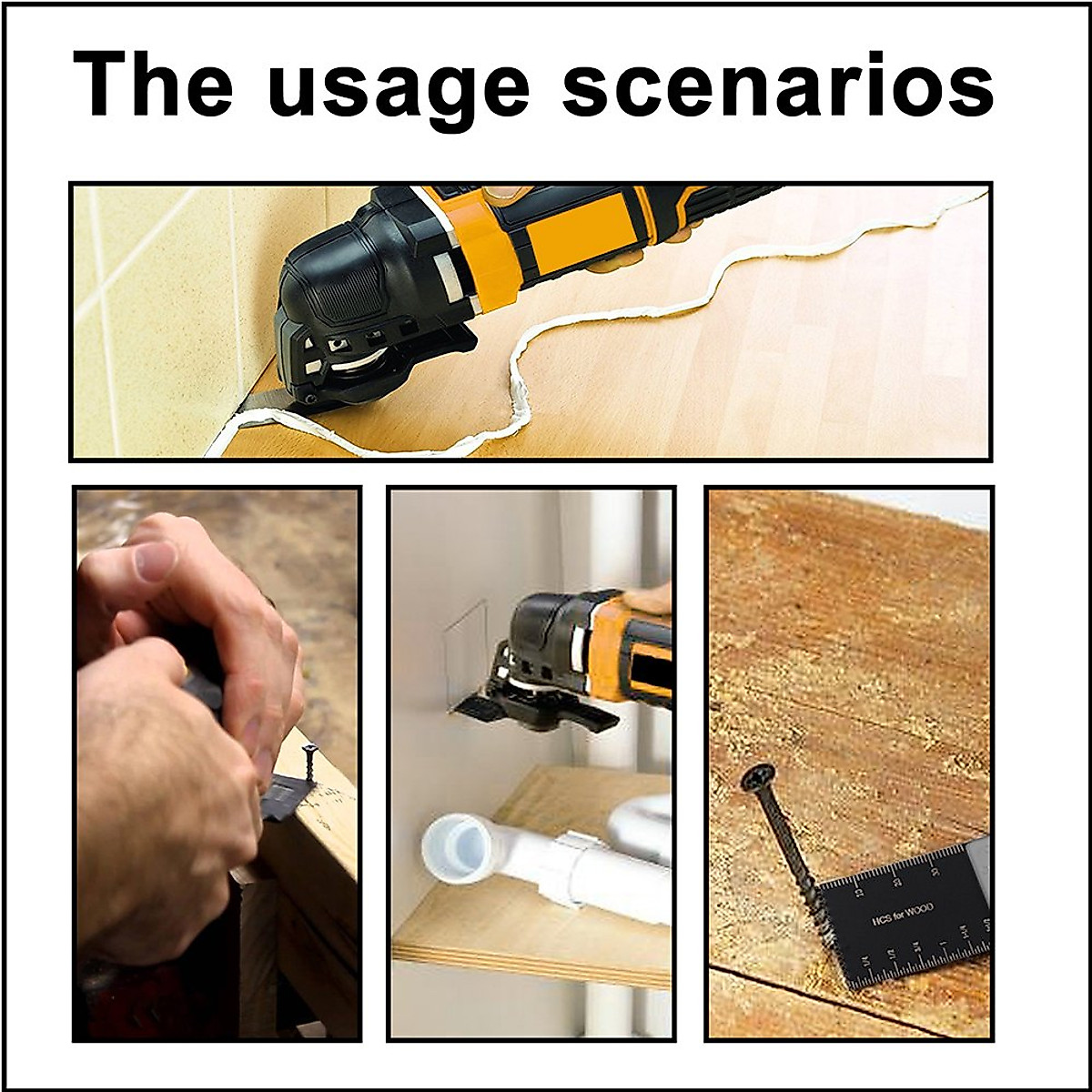 HIFROM 10PCS Mixed Metal/Wood Oscillating Multitool Quick Release Saw Blades Compatible with Fein Multimaster Porter Cable Bosch Dremel Craftsman Multi Tool