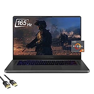 ASUS ROG Zephyrus Gaming Laptop, 15.6" QHD 165Hz DCI-P3, AMD 8-Core Ryzen 9 6900HS, GeForce RTX 3060 120W, 24GB DDR5, 2TB PCIe SSD, VR Ready, USB-C, HDMI, RJ45, WiFi6, RGB, SPS HDMI 2.1 Cable, Win 11