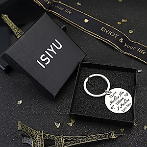 isiyu Couples I Love You Gifts for Her Him Boyfriend Anniversary Keychain from Girlfriend Birthday Gifts