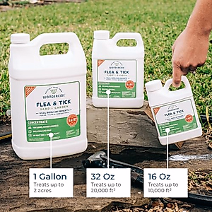 Wondercide - Flea and Tick Spray Concentrate for Yard and Garden with Natural Essential Oils – Kill, Control, Prevent, Fleas, Ticks, Mosquitoes and Insects - Safe Around Pets, Plants, Kids - 32 oz
