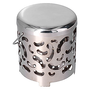 BORDSTRACT Camping Heater, Mini Stainless Steel Outdoor Stove Warming Cover, Stove Covering Heater for Outdoor, Camping, Backpacking, Hiking