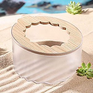 Ipetboom Terrarium Hamster Bath Room Plastic Small Pet Cage Clear Shower Tub Basin Wood Sand Container Pet Sandbox Sauna Toilet for Rat Mice Gerbil Plastic Containers