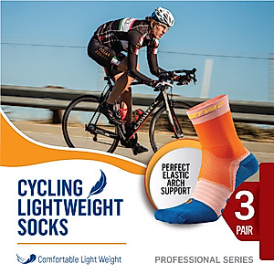 Thirty48 Cycling Socks with S.Café Fabric, Odor Resistant, UV Protection, Quick Drying