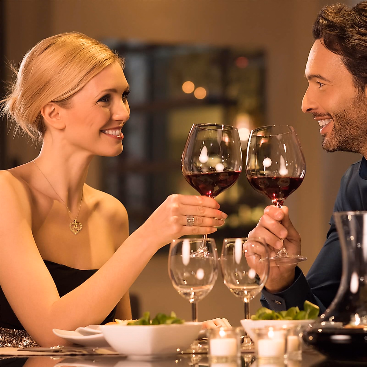 FANCYCD Jewelry for Women, Girlfriend Necklace, Heart Necklace for Women, I Love You Necklace, Wife Jewelry Present, Valentines Day Gift, Anniversary for Her, I Love You to the Moon and Back Necklace